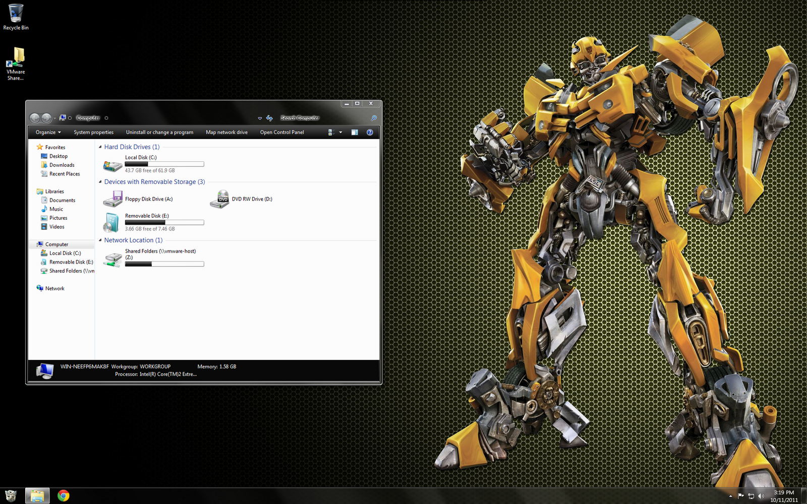 . radTech: Bumblebee Windows 7 Theme: An Epic Overhaul