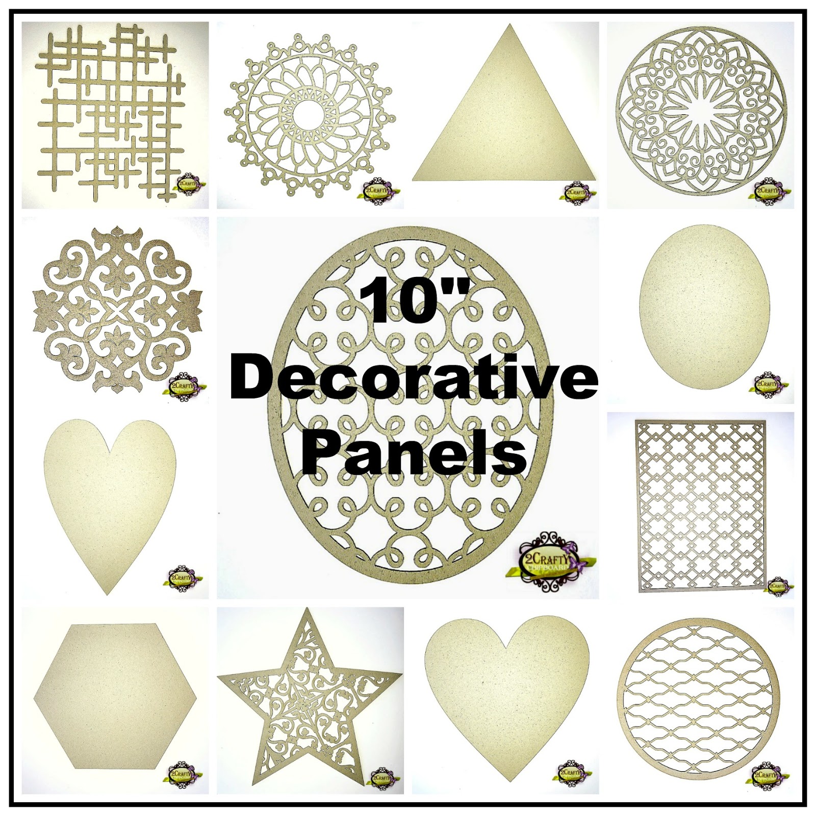 Di's Creative Space: The NEW 2Crafty Chipboard 10" DECORATOR PANELS