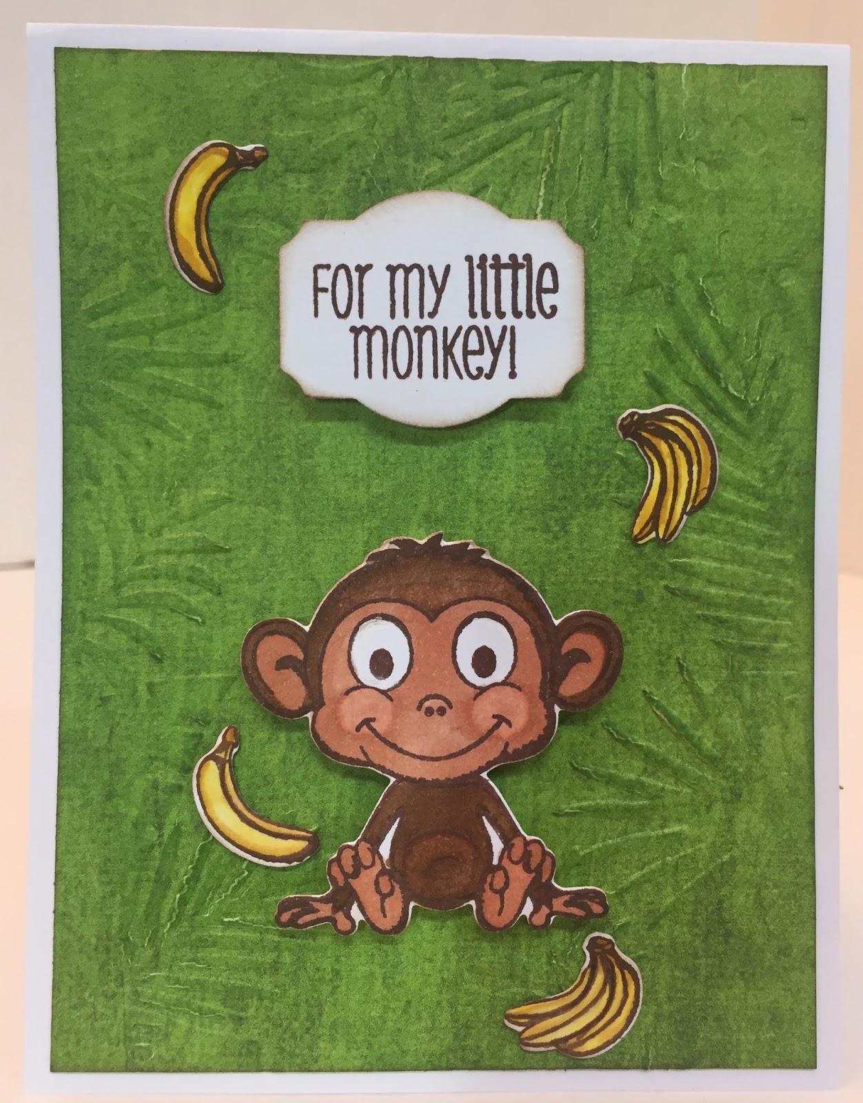 Golden Goddess Designs: For My Little Monkey-child birthday card