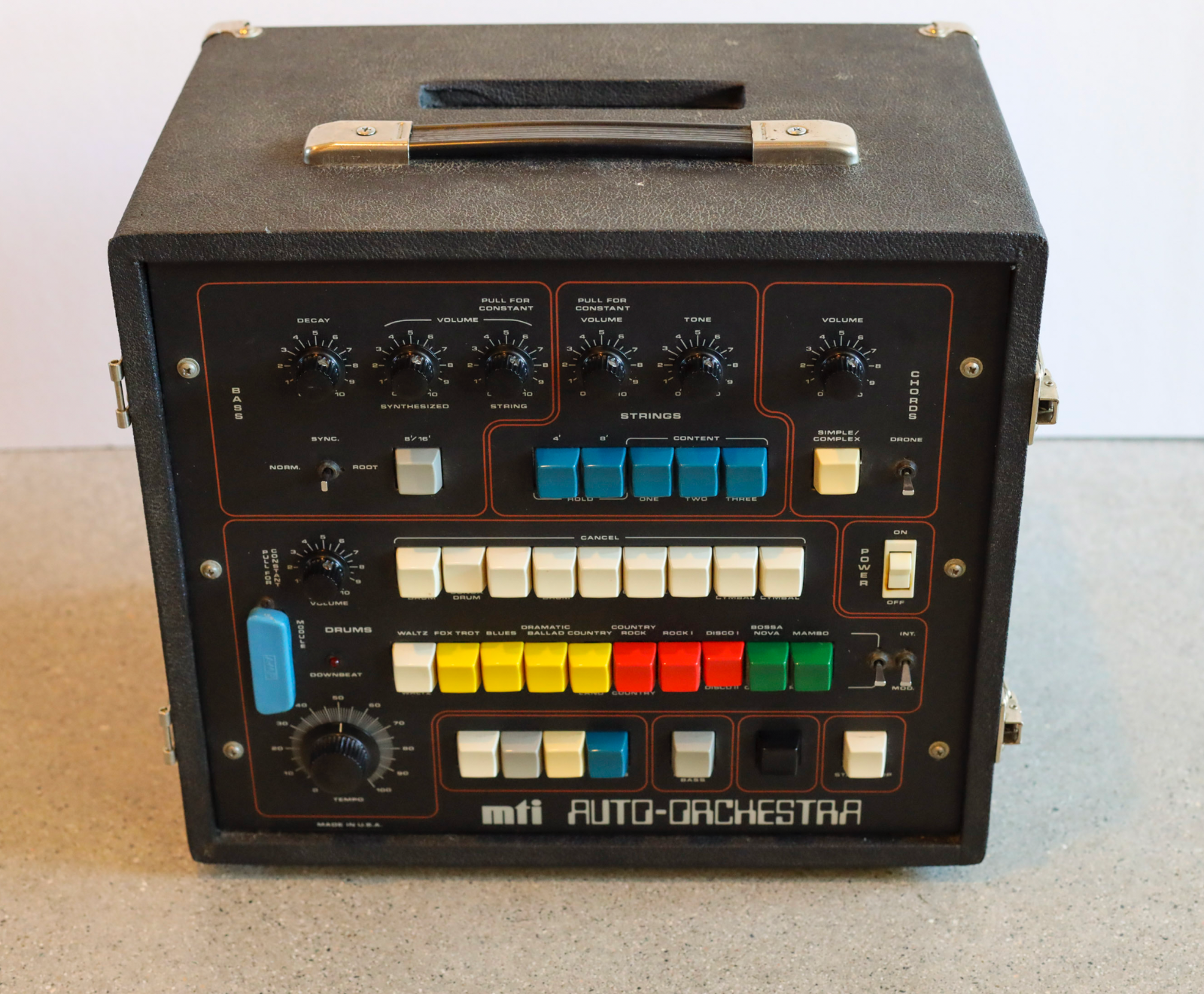 MATRIXSYNTH: 1979 MTI Auto Orchestra AO-1 Analog Synthesizer / Drum Machine