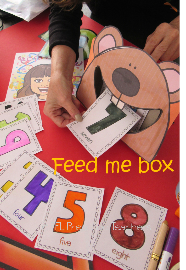 ESL/EFL Preschool Teachers: Numbers Theme Flashcards for Kindergarten