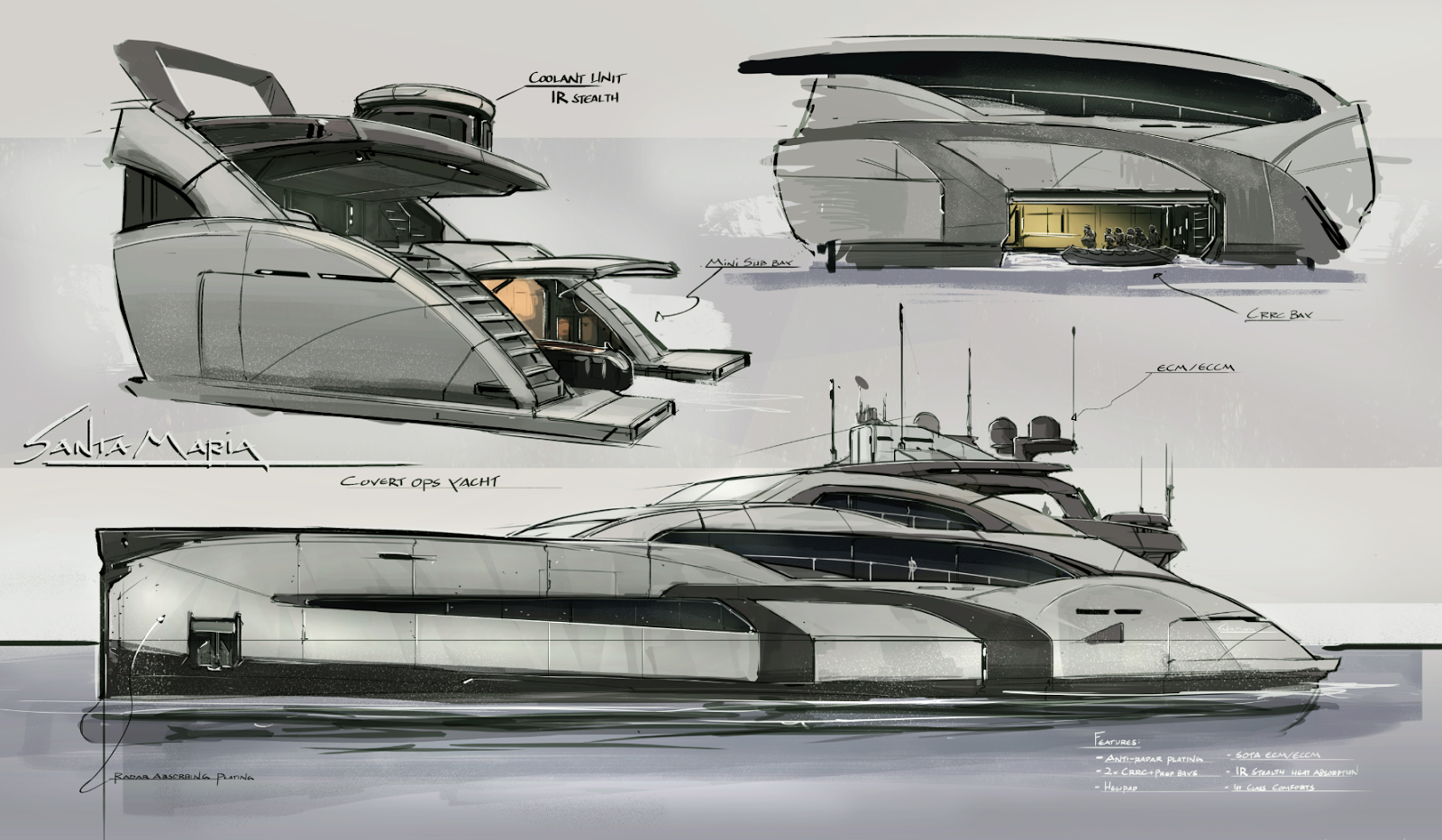 Art of Spiros: Spy yacht