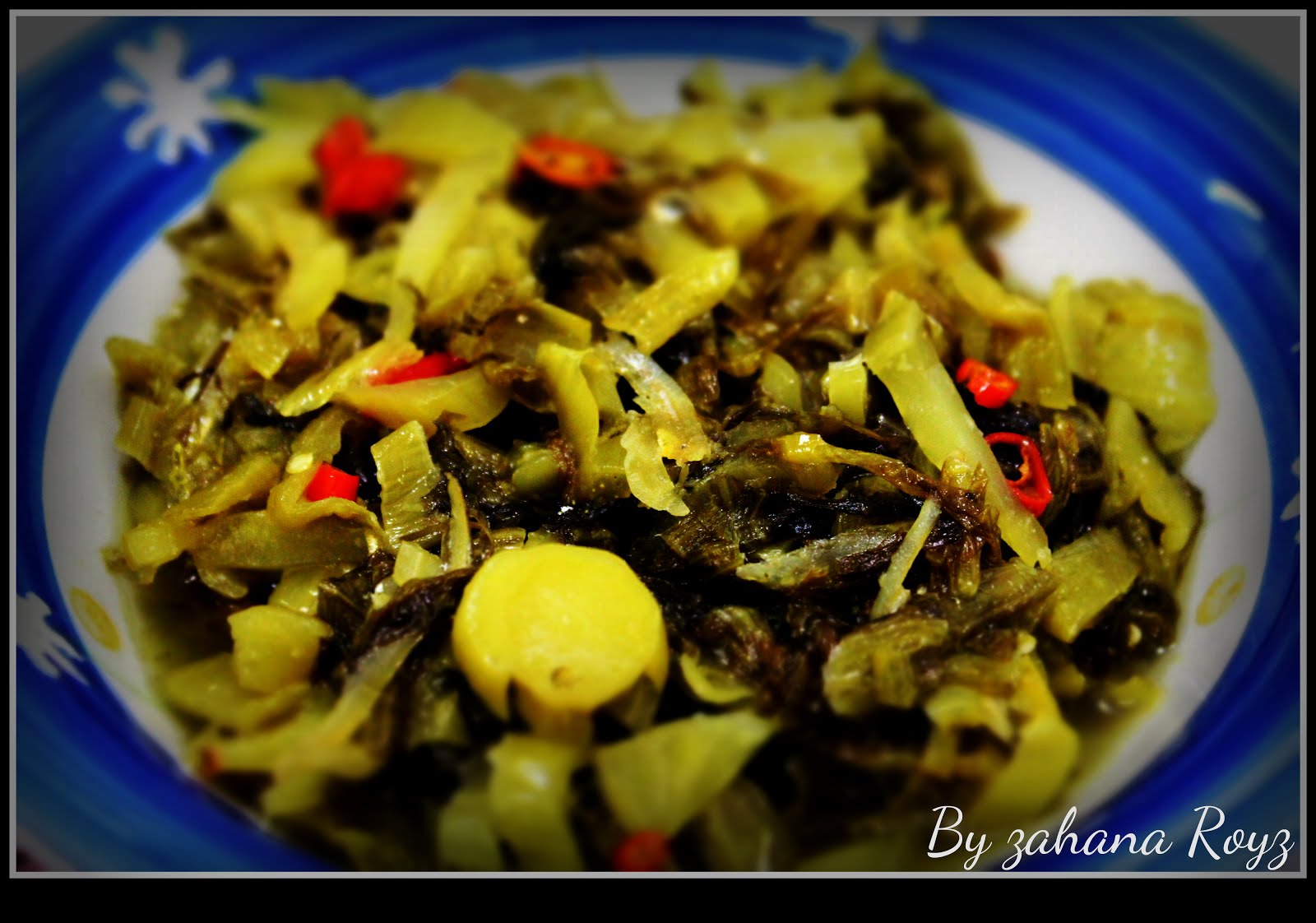 Mommy Ryan Kitchen: Pekasam sayur masin Goreng Ikan Bilis & Cili~