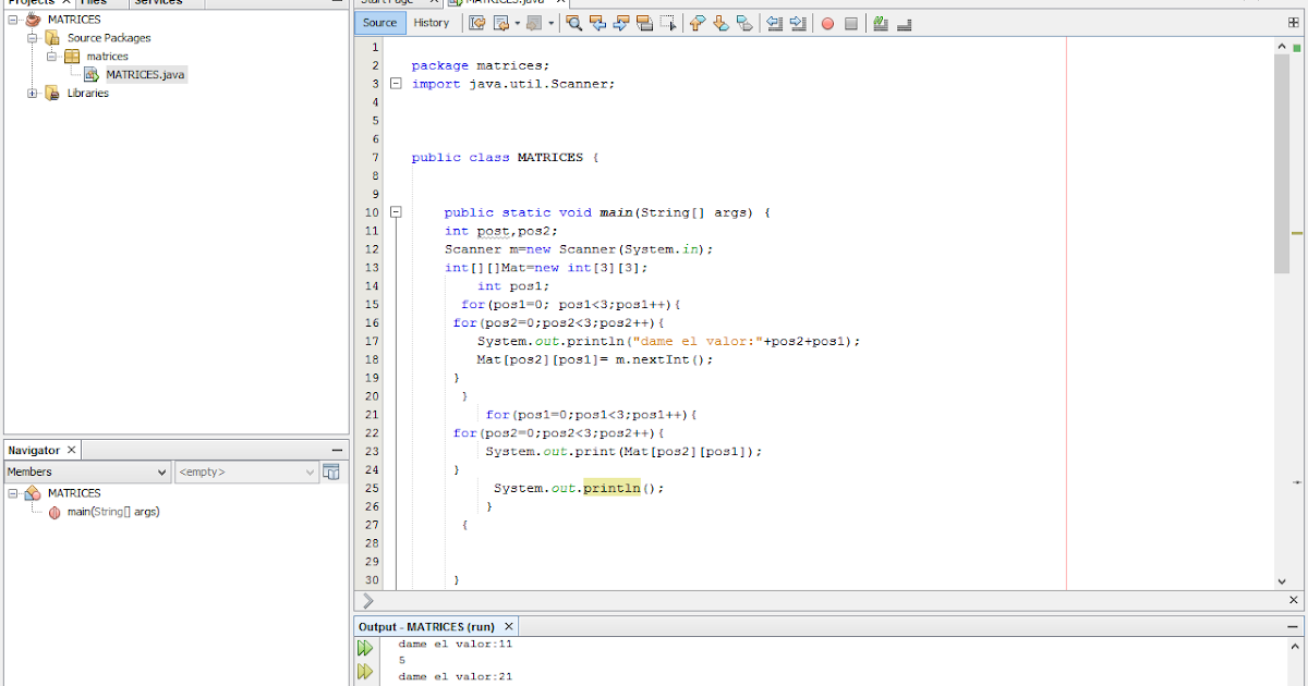 algoritmos y lenguajes de programación: matrices