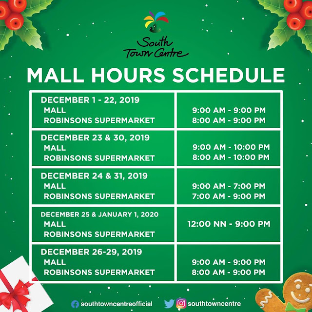 Holiday Mall Hours 2019 Ayala Robinsons Parkmall Pacific Mall SM ...