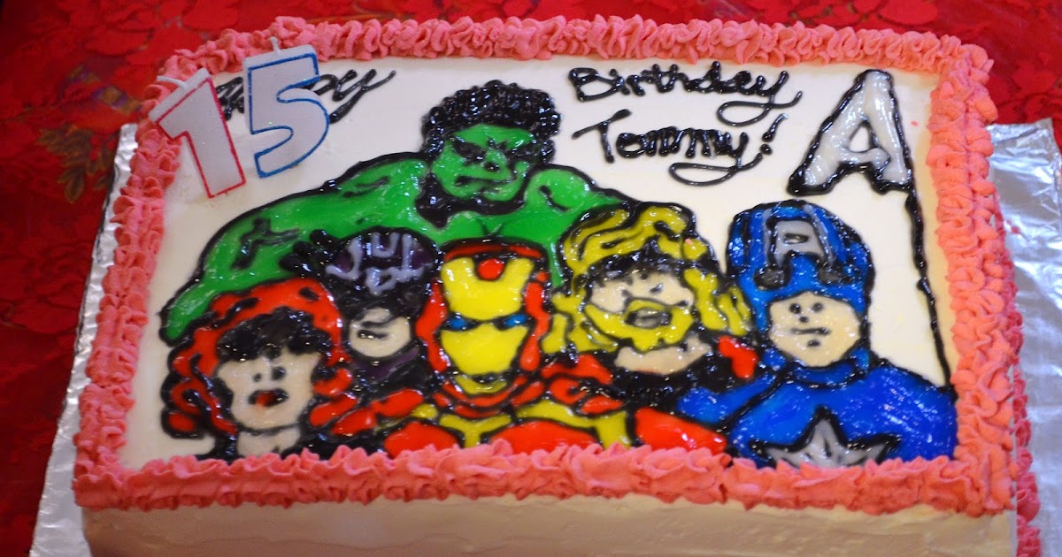 Avengers Sheet Cake