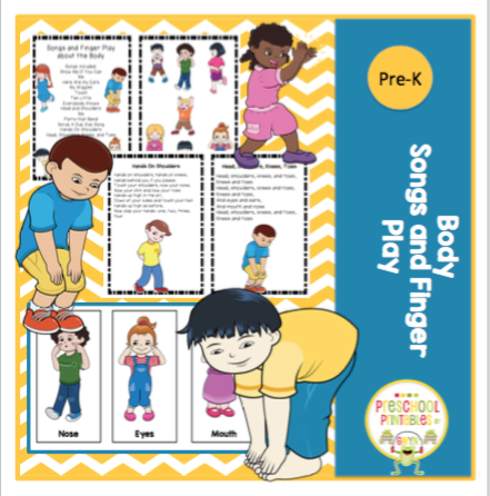Songs and Finger Play About Getting the Body Moving ~ Preschool Printables