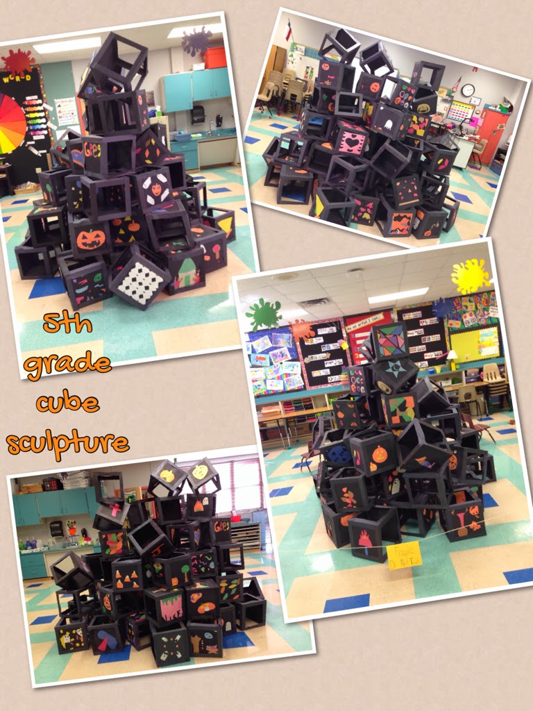 The Speckled Smock at Polser Elementary: Collaborative Cube Sculpture