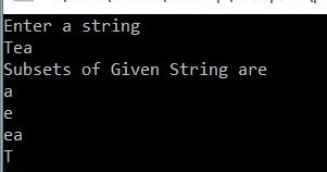 All C Programs: Program 328:Find Subsets of Given String