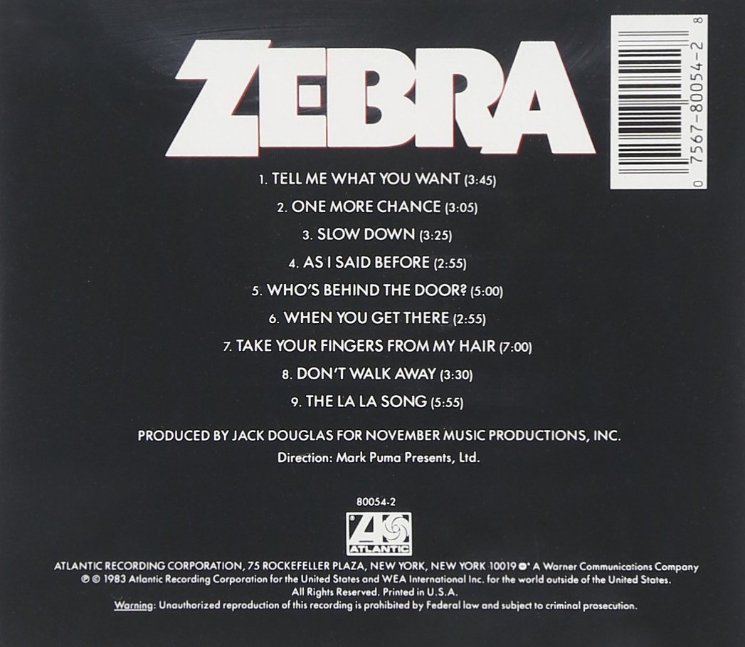 Classic Rock Covers Database: Zebra