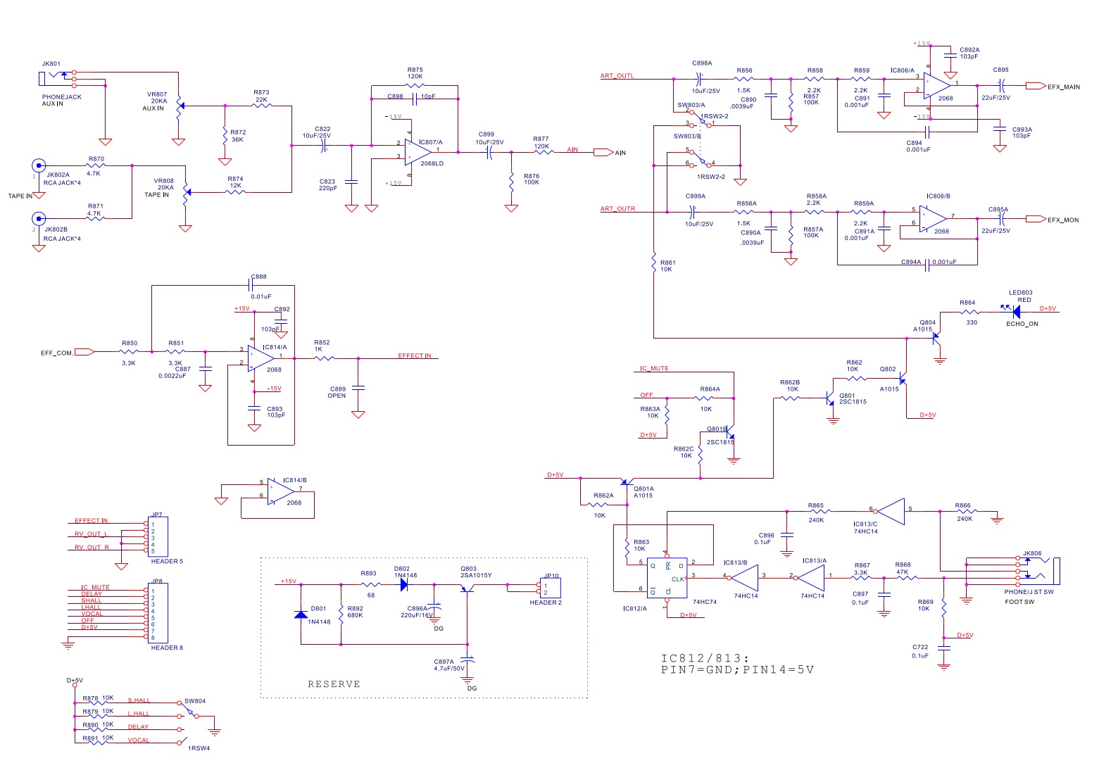 Schematic Diagrams: Phonic Powerpod 620 – circuit diagram – Powered Mixer