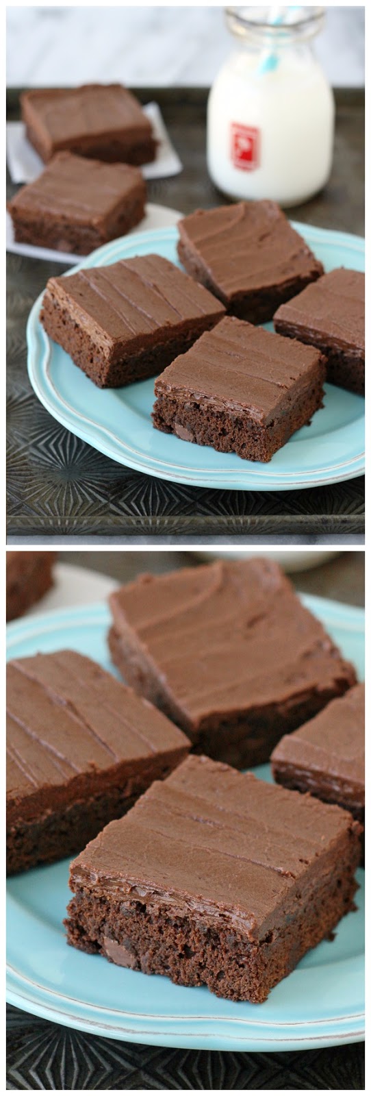 Frosted Fudge Brownies Recipe - CookinLake