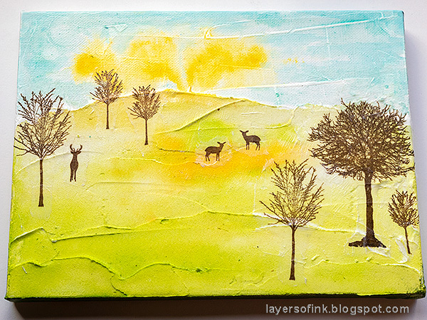 Layers of ink: Spring Canvas Mixed Media Tutorial