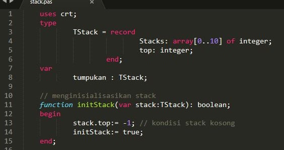 Contoh Program Stack Pada Pascal - Dot Techno