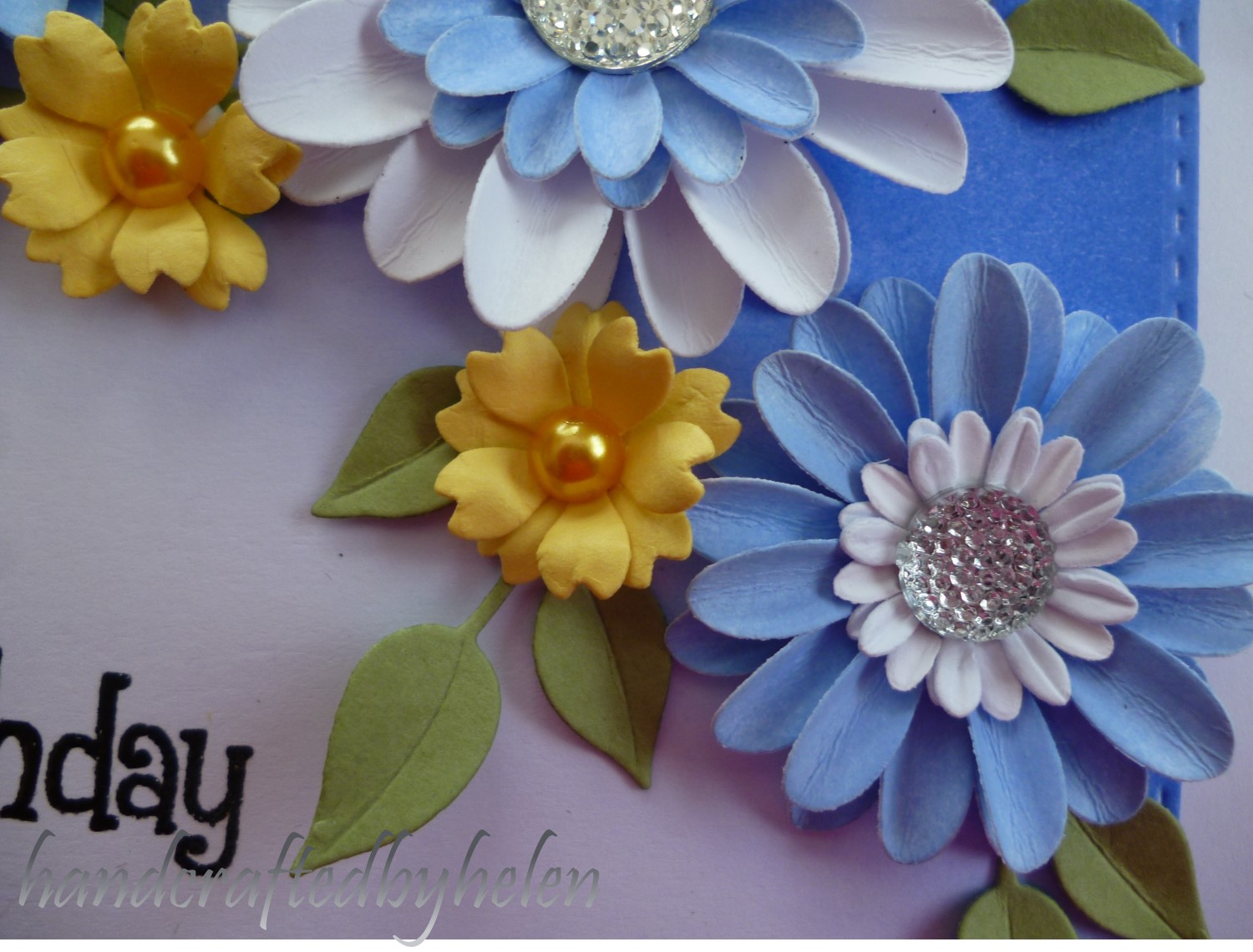 Handcrafted by Helen: Handmade Daisies Card