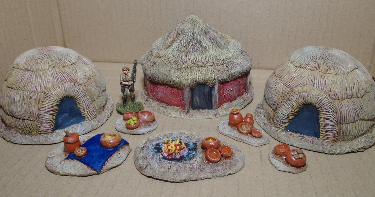 Hippolyta's Tiny Footsteps: African huts and cooking pots for Congo