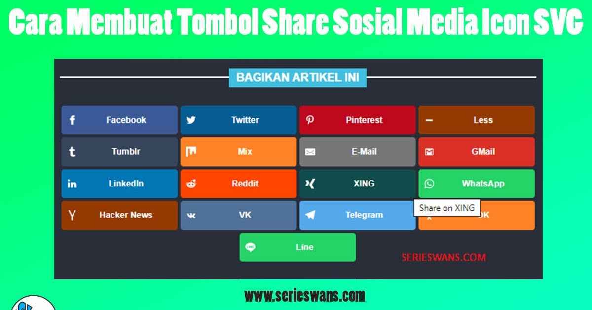 Membuat Tombol Share Sosial Media di Blog dengan Icon SVG