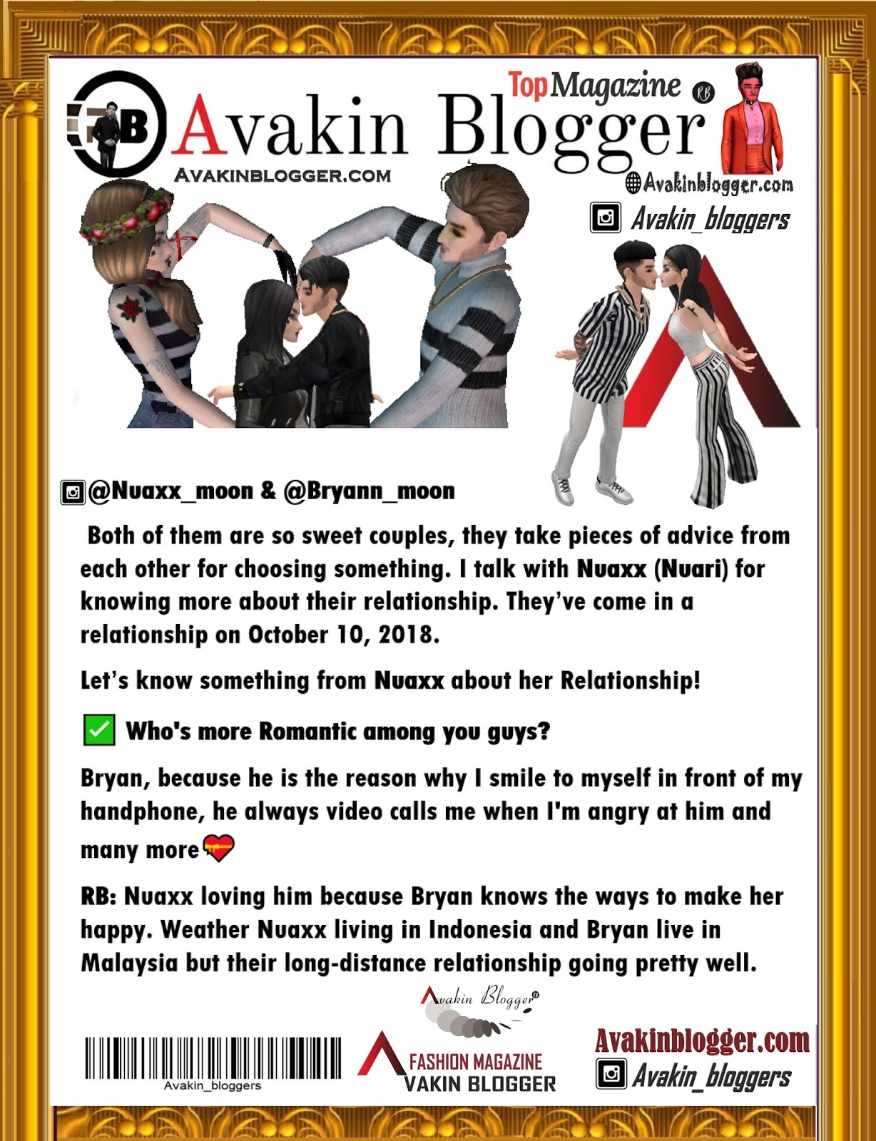 Avakin Life Couples || Nuari & Bryan Magazine