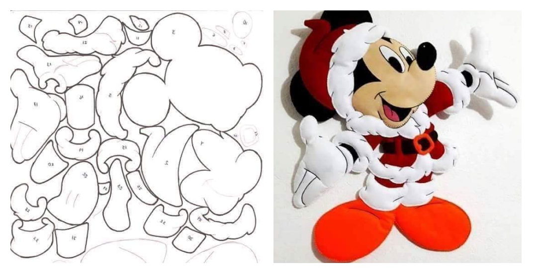 Molde Grátis Mickey para imprimir: Artesanato Criativo - Ver e Fazer