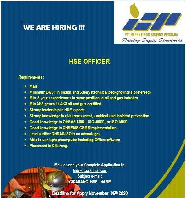 HSE Insider : ( 05 ) HSE/EHS/SAFETY JOB VACANCIES – NOVEMBER 2020