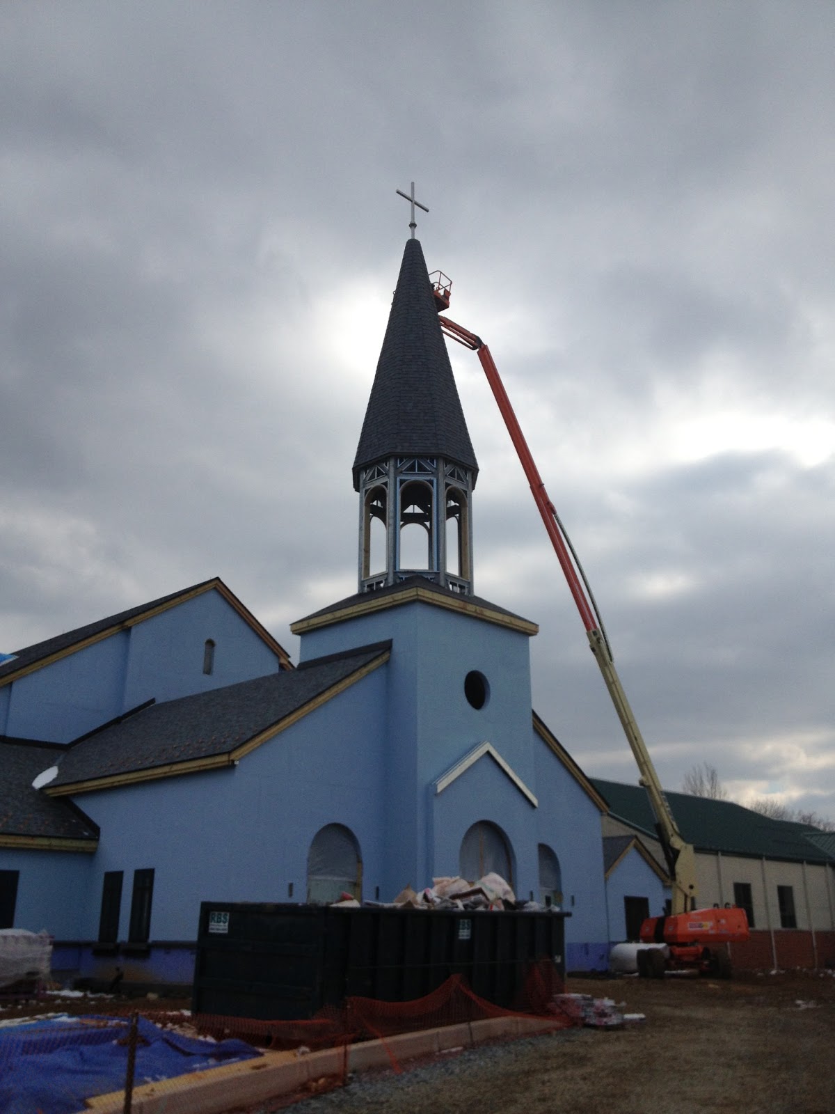 St. Joseph New Church: Roofing the Steeple