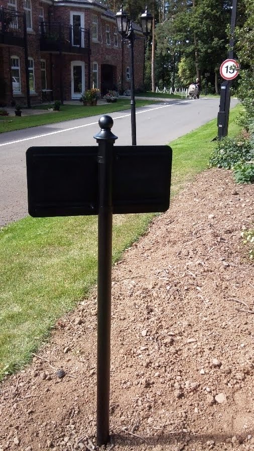 The Green I Signs Blog: Plate & post signs in Aluminium for Middleton ...