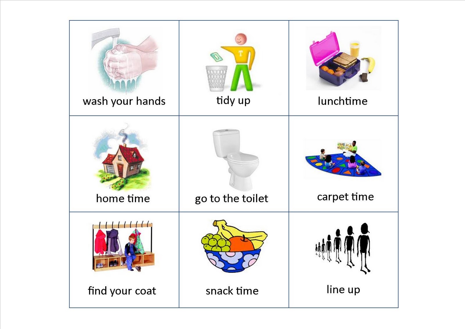 Joyful English For Kids: Let's learn classroom behaviors by flashcards...