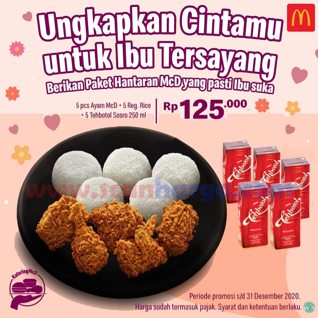 Promo McDonalds Paket Hantaran MCD – 5Pcs Ayam + 5 Nasi + 5 Tehbotol ...
