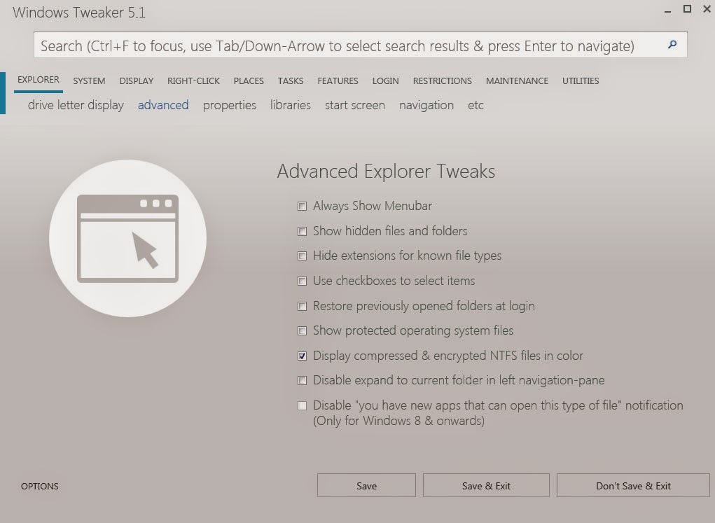 Windows Tweaker 5.1 - aplikasi untuk men-tweak Windows