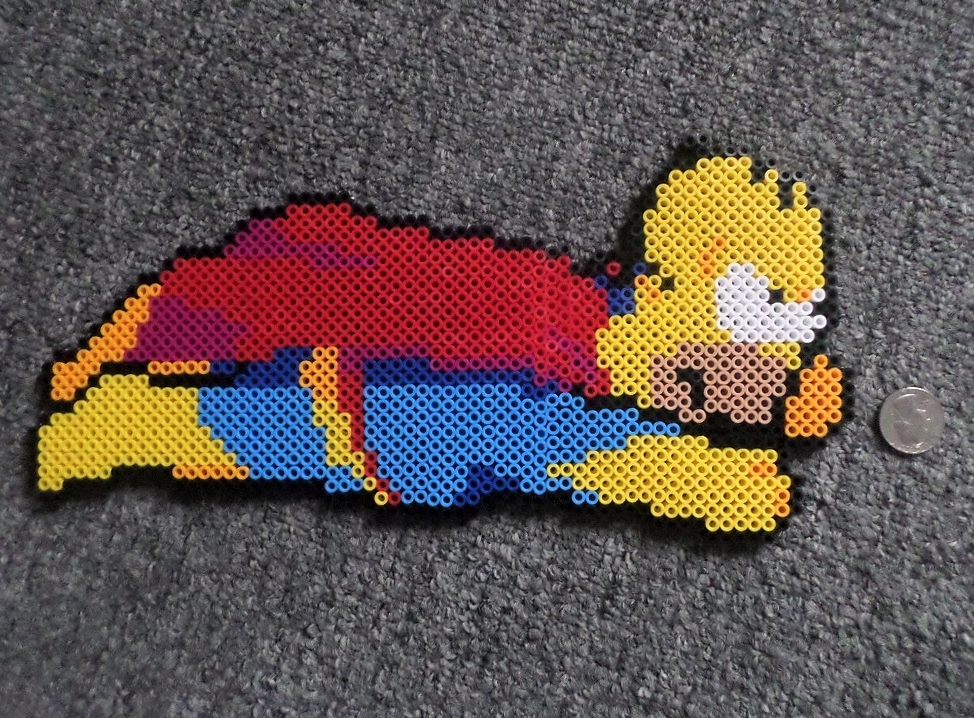 Long Black Fingers : Simpsons Arcade Perler Beads