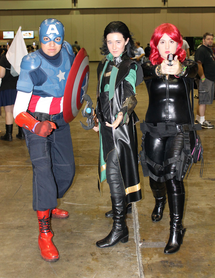 Loki and Space Core Cosplaying at MegaCon