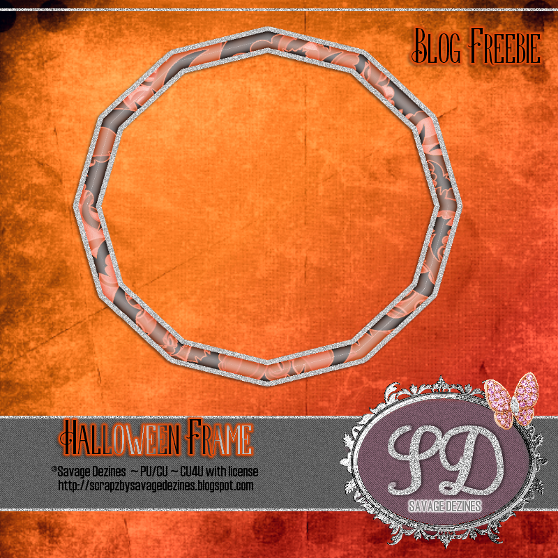 Savage Dezines Scrapz: Blog Freebie - Halloween Frame