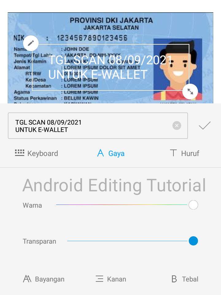 Cara Membuat Watermark Pada e-KTP Tanpa Aplikasi - Jasa Edit Foto