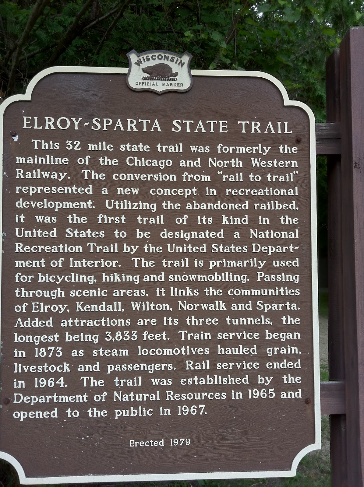 Trail Behind: Elroy-Sparta State Bike Trail: Second Half