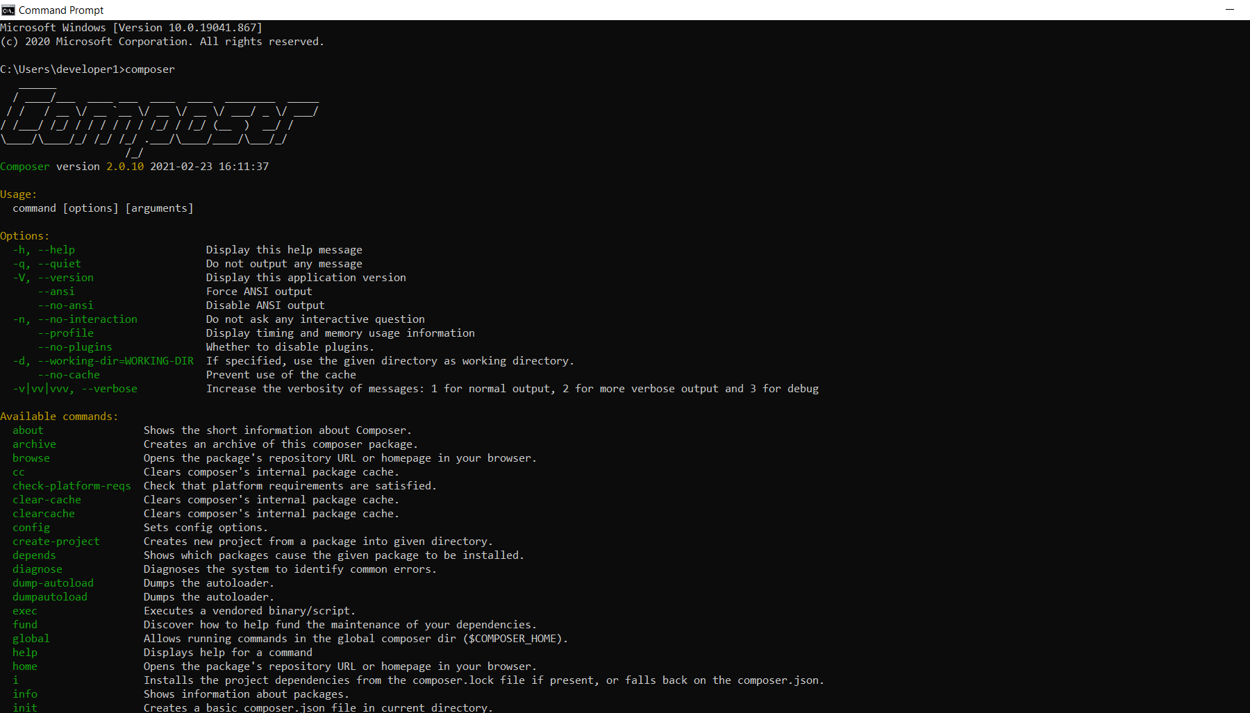 Cara Instal Composer Di Windows