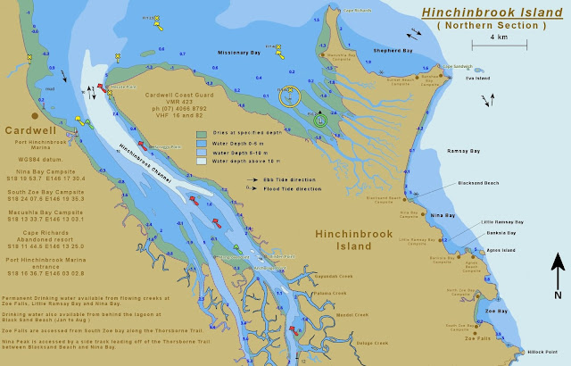 Hinchinbrook Island Map ( Northern Section)