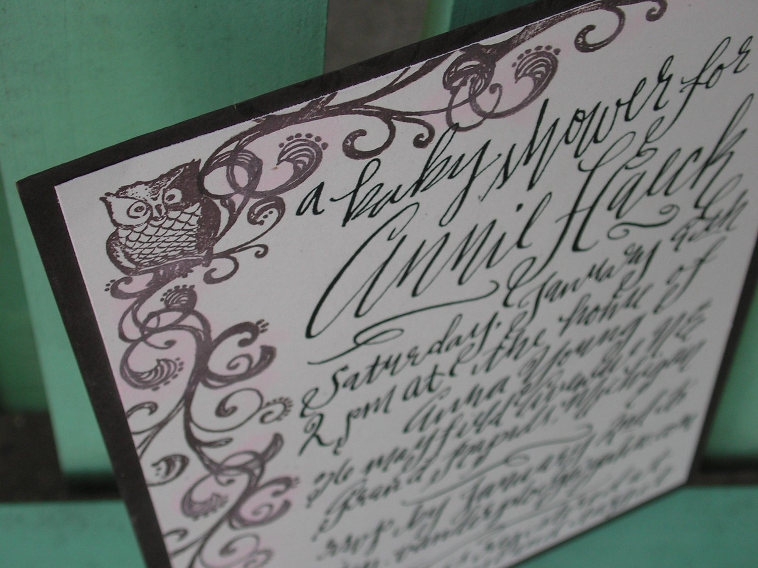 Handwritten Wedding Invitations Examples