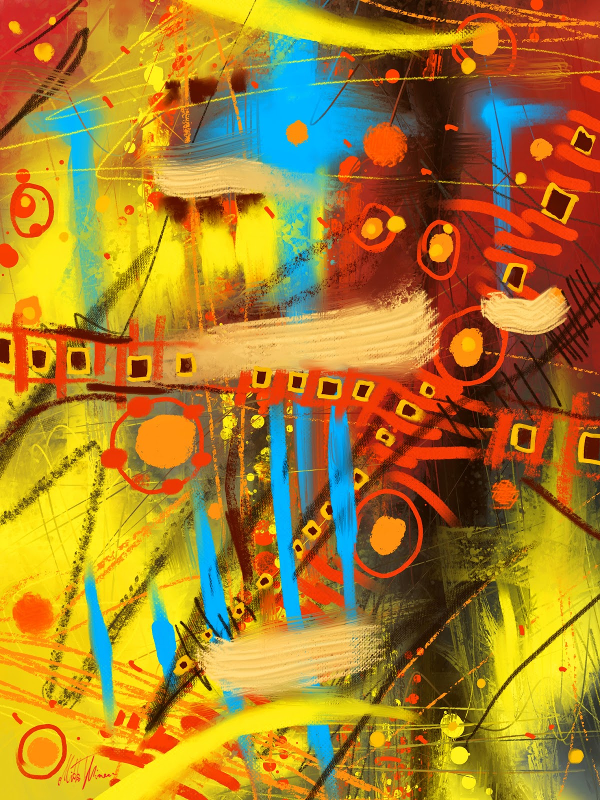 Mikko Tyllinen`s Art Blog: Mask, digital abstract painting