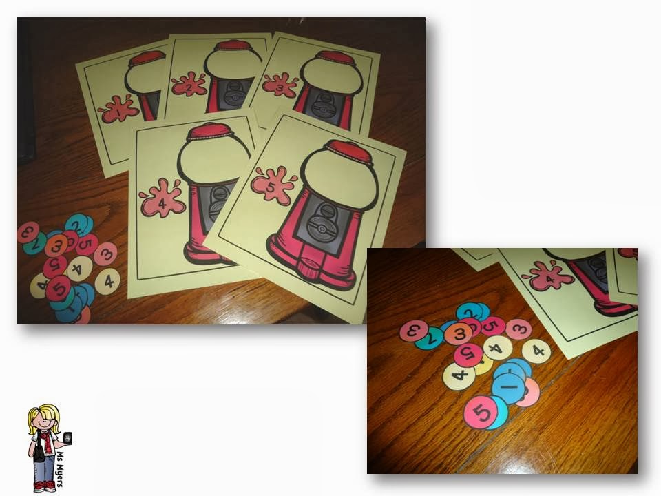 A special kind of class: Bubble Gum Number Match Freebie and sale