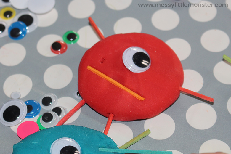 Playdough Monsters Counting Activity - Messy Little Monster