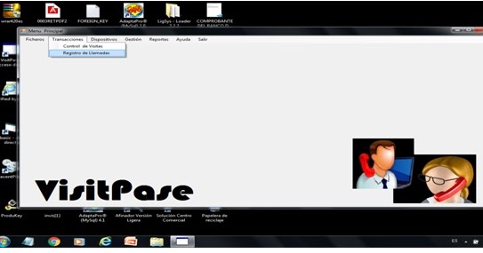 VisitPase: Registro de llamadas telefónicas.
