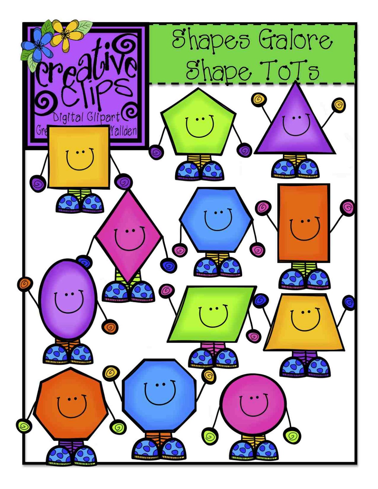 The Creative Chalkboard: {Free} Puzzle Piece Clipart and NEW Shape Set!
