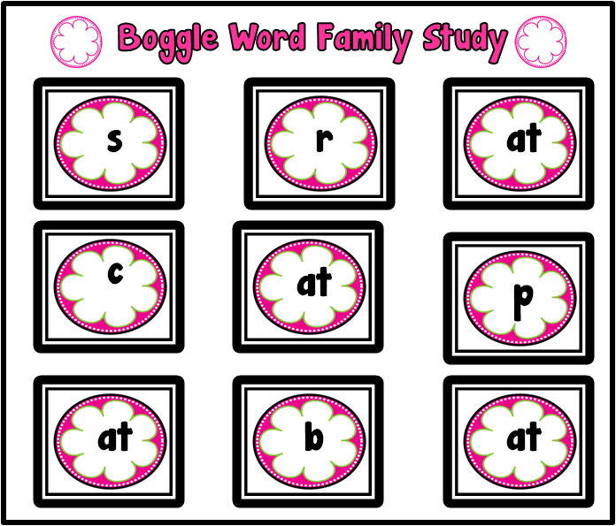 Word Family Boggle | The Teaching Bug!
