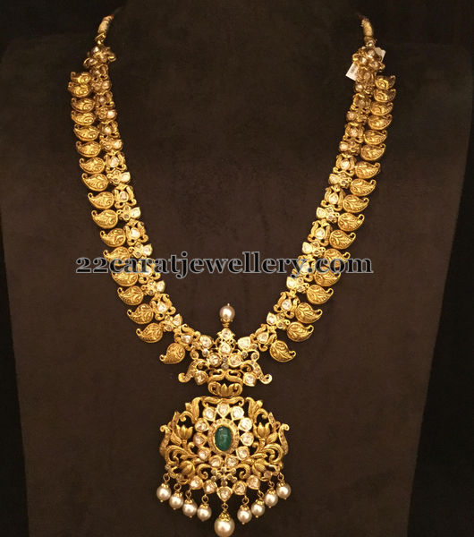 Traditional Mango Set with Uncuts - Jewellery Designs