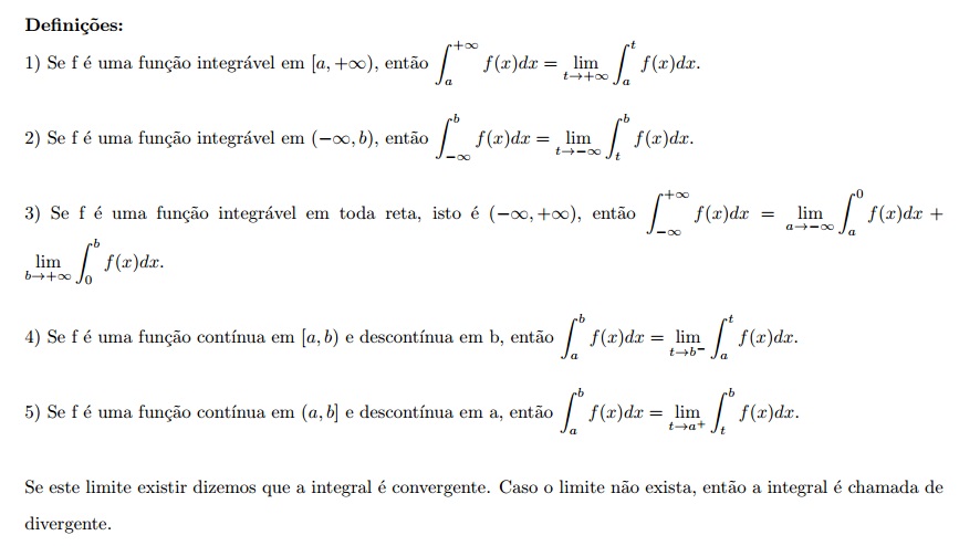 Professor Luiz: Integrais Impróprias