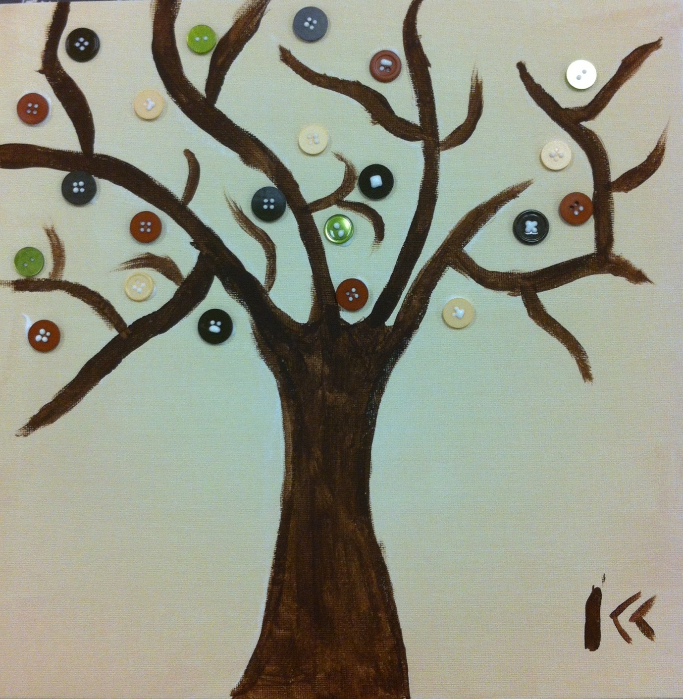 Angela Anderson Art Blog: Button Trees - Kids Art Class