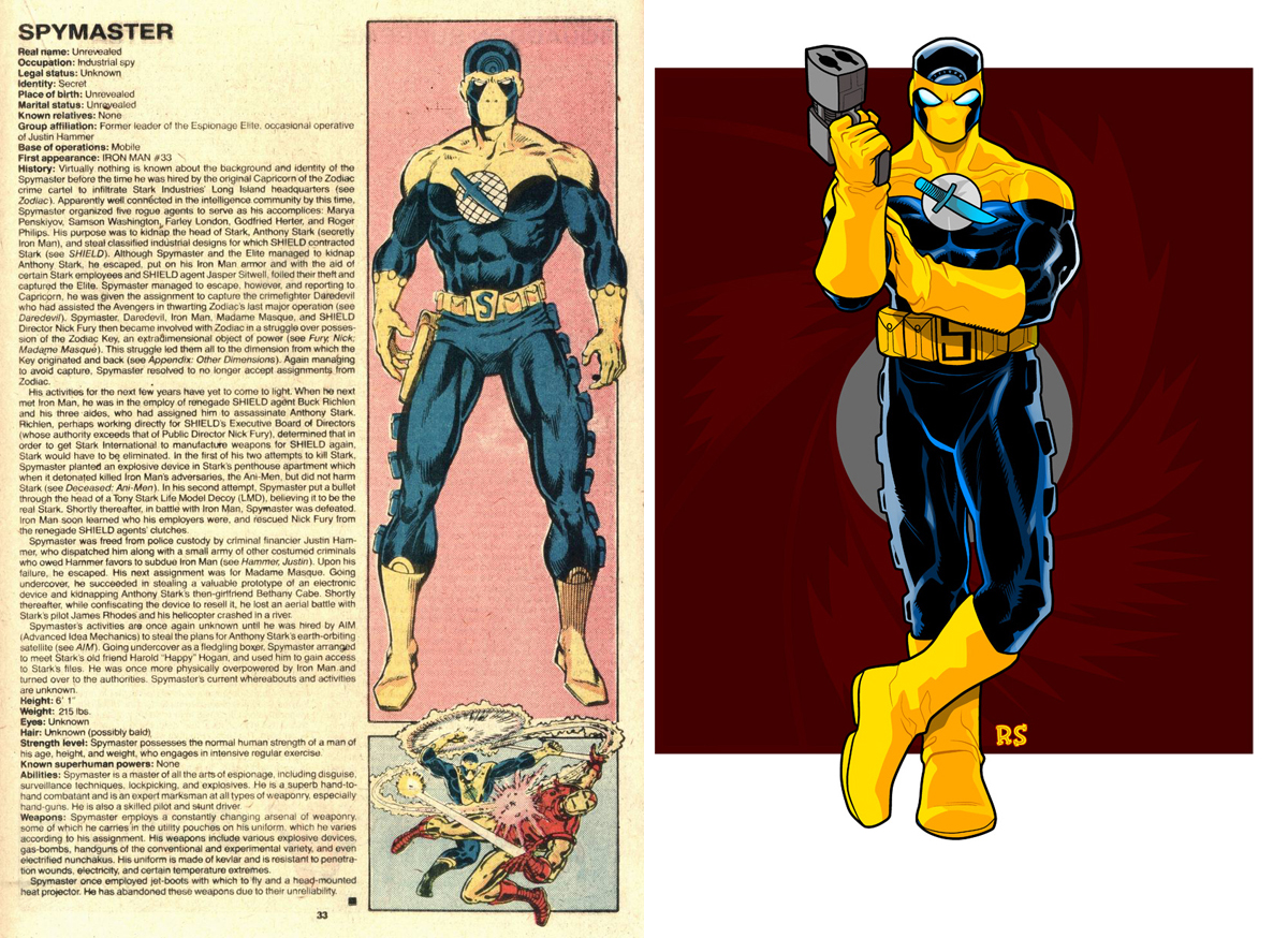 The Official Handbook to the Marvel Universe - REDUX Edition: SPYMASTER ...