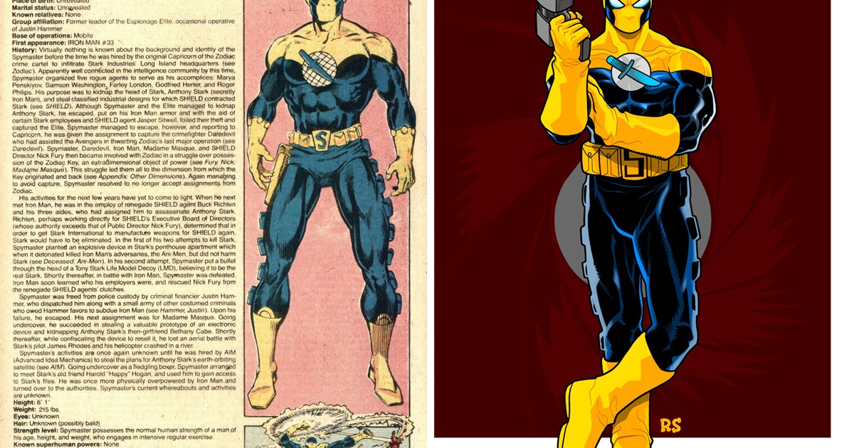 The Official Handbook to the Marvel Universe - REDUX Edition: SPYMASTER ...