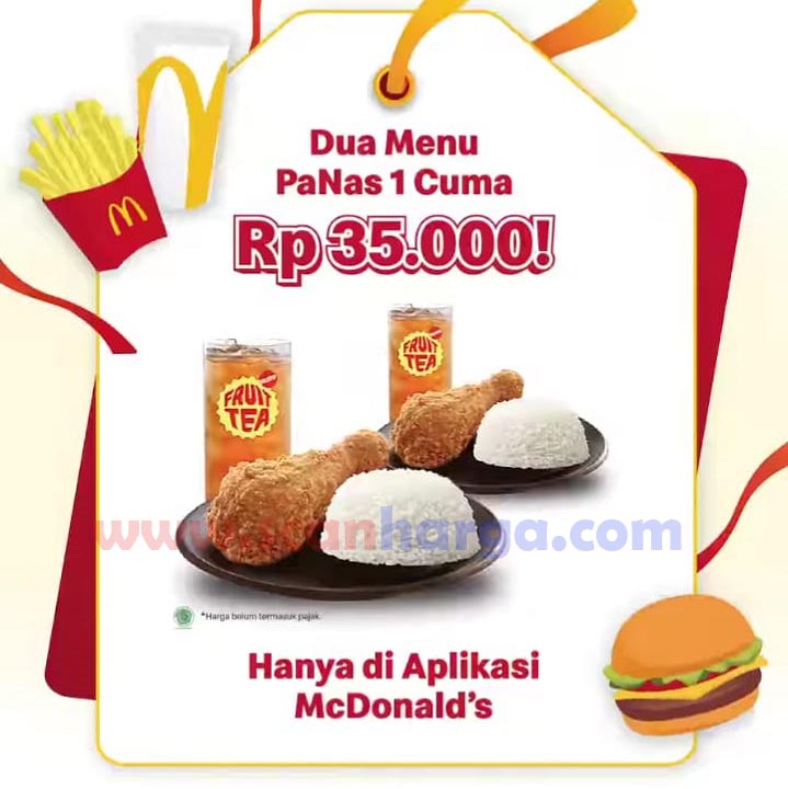McDonalds Promo Dua Menu Panas 1 cuma Rp 35.000! - scanharga