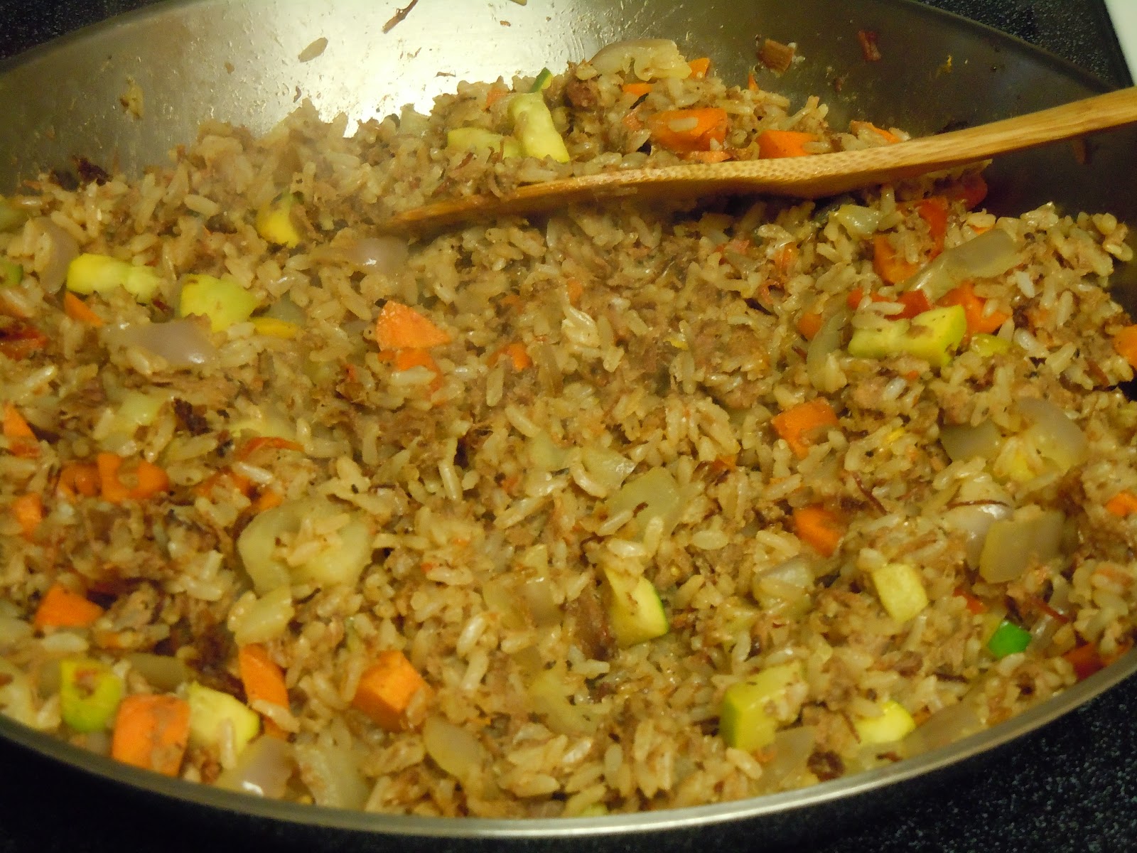 Let's Cook and Be Friends: Brown Rice with Beef and Veggies Stir Fry